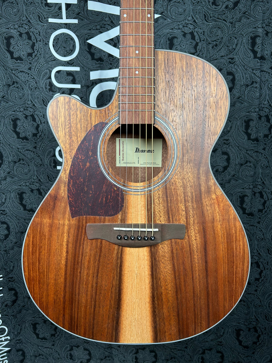 Ibanez PC50WSLCE Left-handed Acoustic-electric Guitar - Open-pore Brow ...