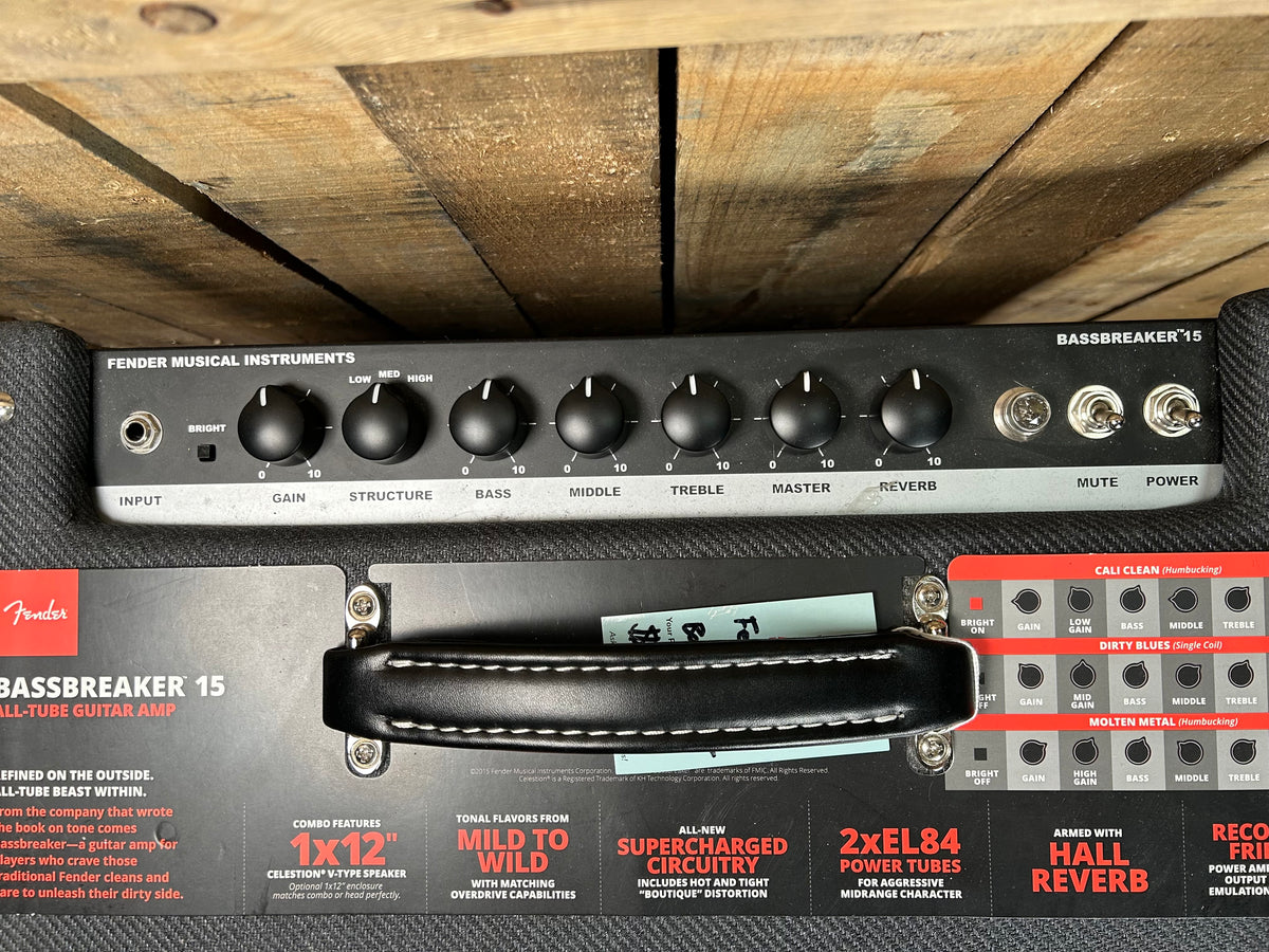 Fender Bassbreaker 15 Combo Amplifier – Maxwell’s House of Music