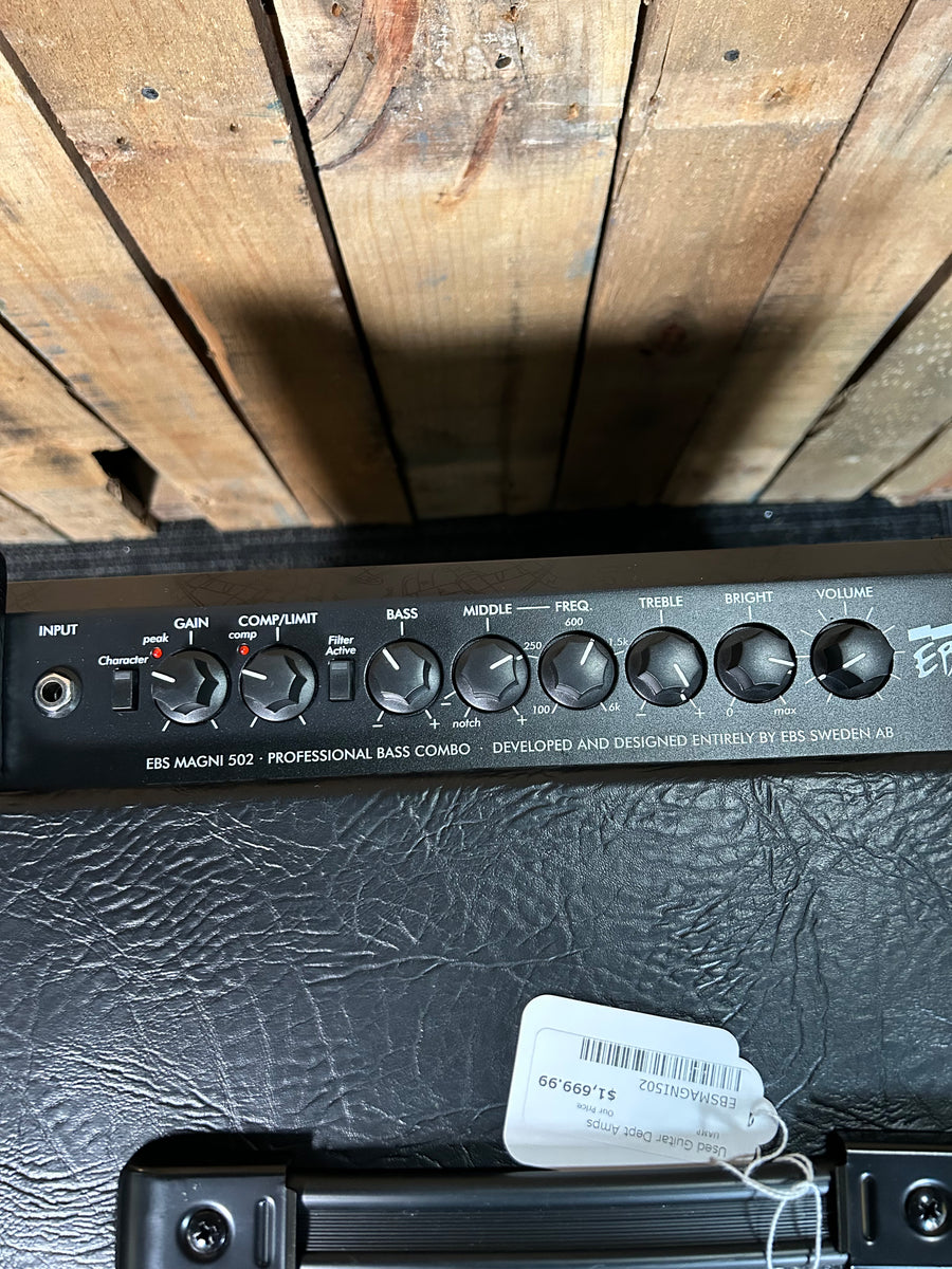 EBS Magni 502 Professional Bass Combo Amp-Black (Pre-Owned) – Maxwell’s ...