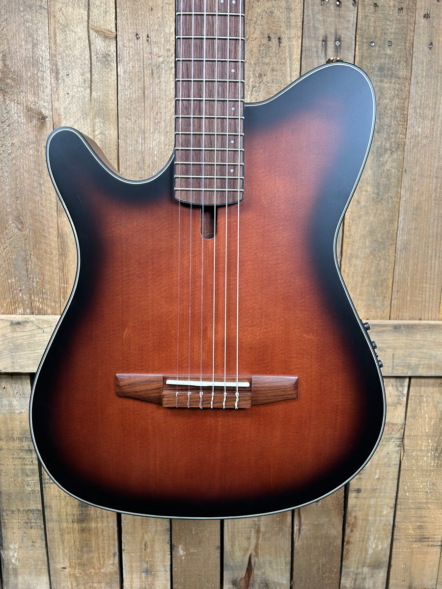 Ibanez FRH10N Thinline Left-handed Nylon Acoustic-electric Guitar - Br ...